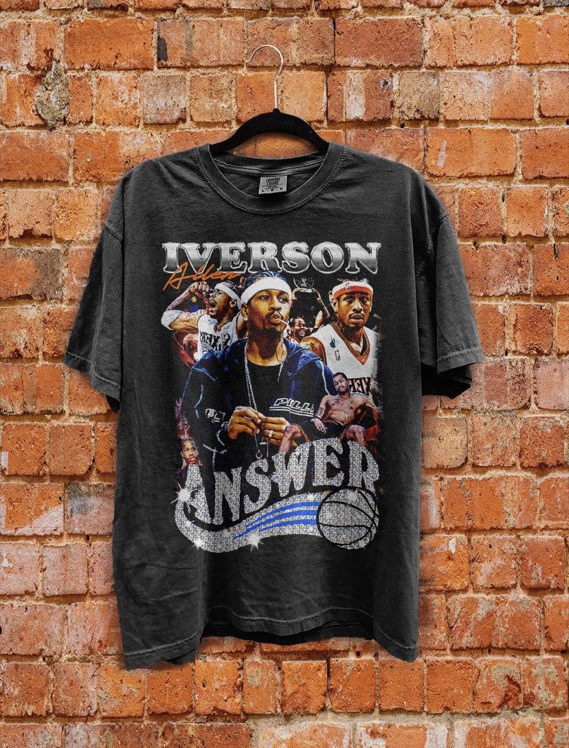 NBA Deadstock Retro Multi Allen Iverson Graphic Tee | Grailed