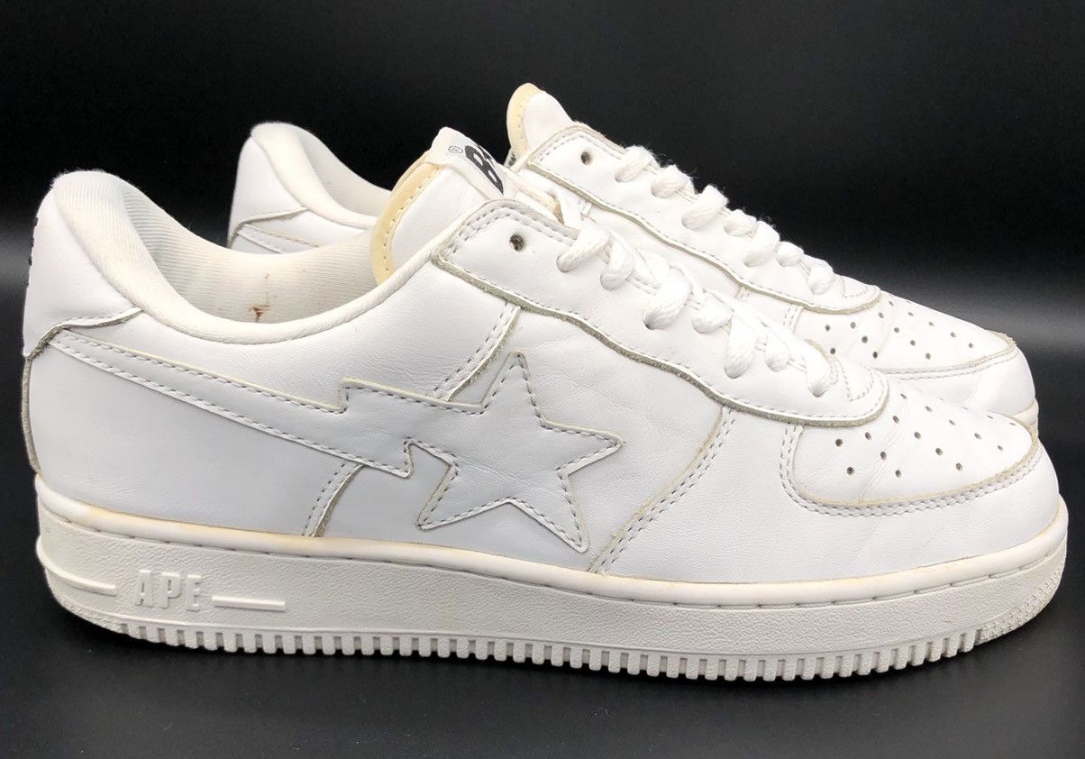 Bape Rare OG 2007 Triple White Bapesta | Grailed
