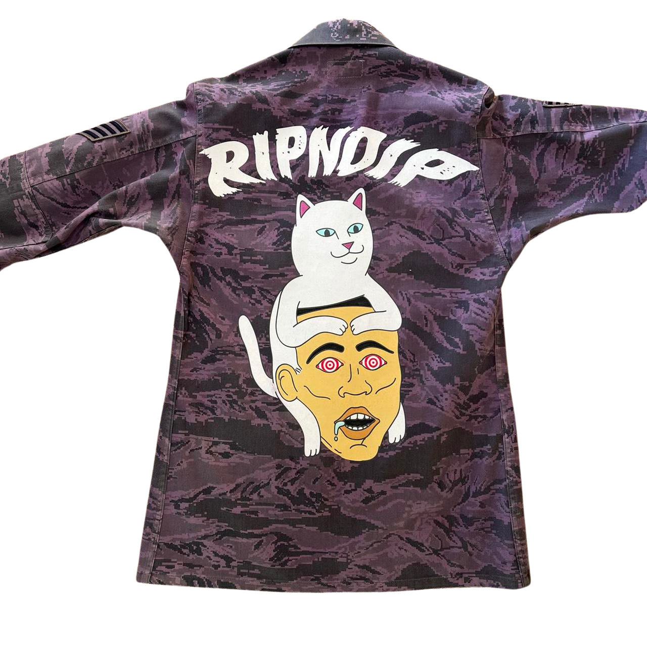 RIPNDIP Ripndip x Rcnstrct Studio Purple Camo Air Force Jacket | Grailed