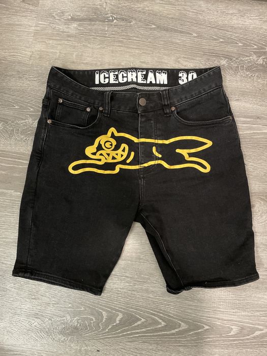 Billionaire Boys Club Black and yellow dog ice cream jorts | Grailed