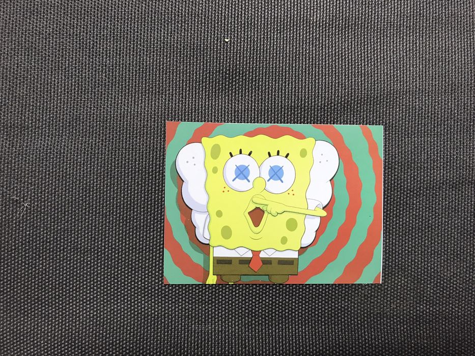 Kaws SpongeBob Sticker | Grailed