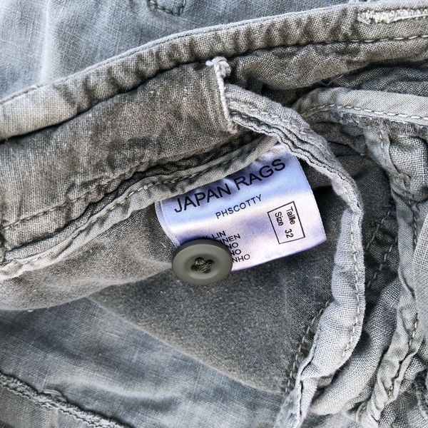 Japanese Brand Japan Rags vintage cargo linen pants | Grailed