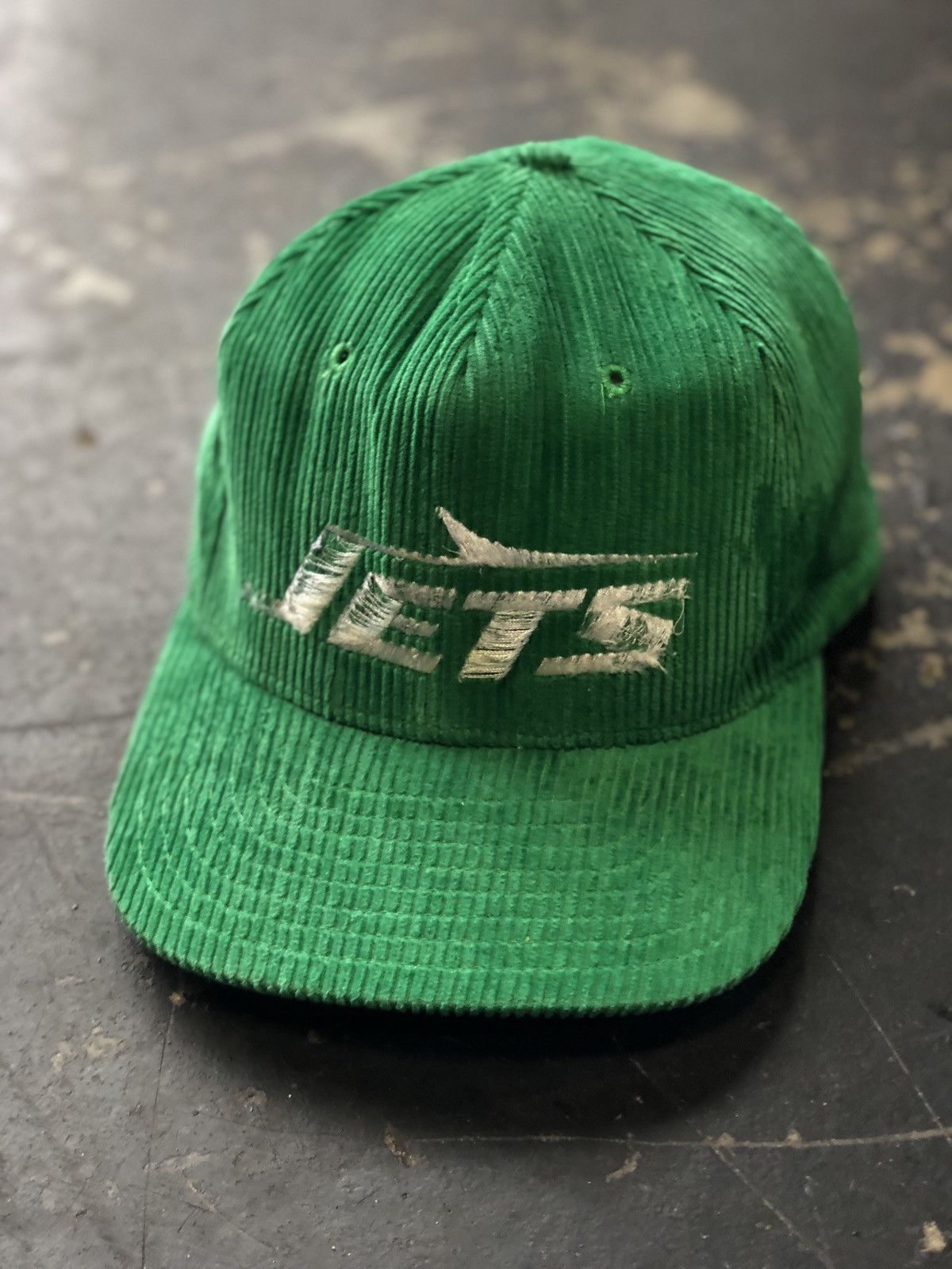 Streetwear × Vintage NY New York Jets Green Corduroy The Cord Hat Cap ...