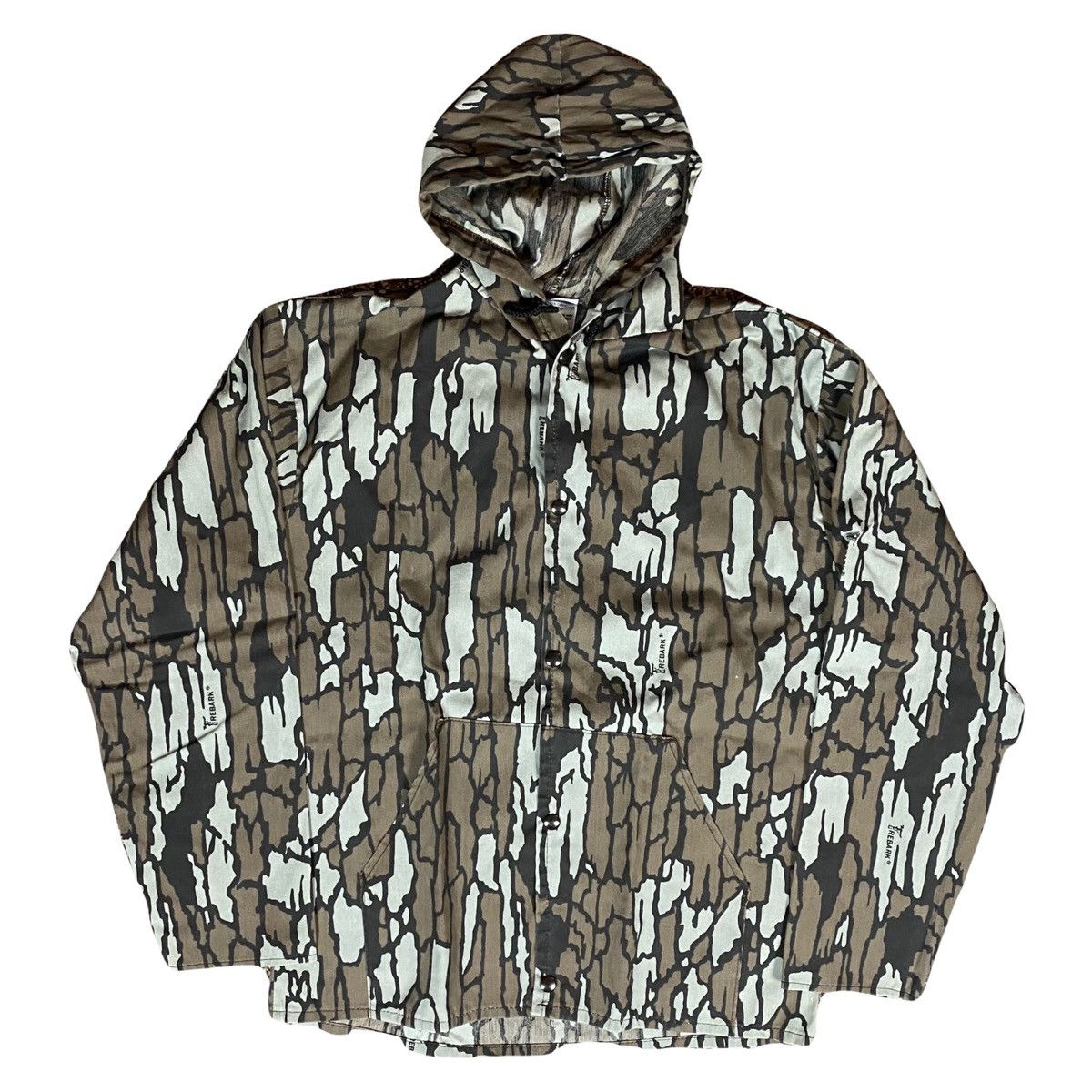 Vintage VTG 80s Treebark Camo Lightweight Hoodie | Grailed