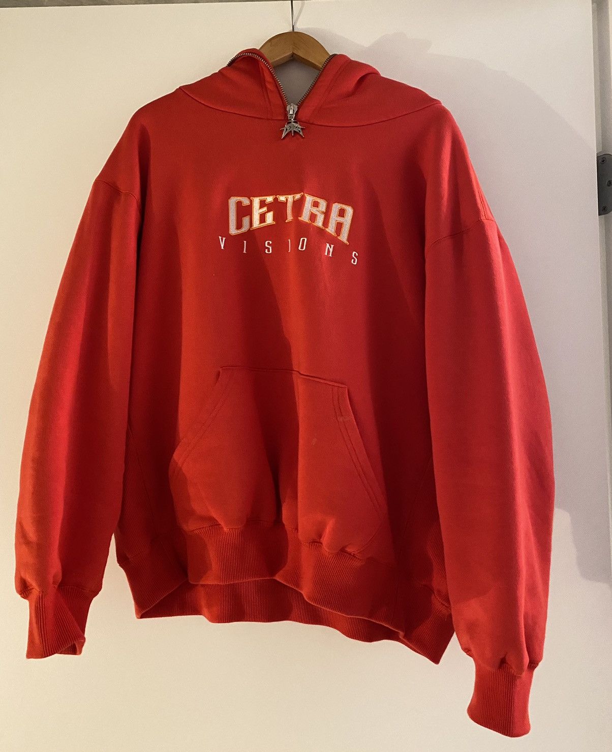 Marino Morwood Cetra Visions x Marino Morwood Red Zip Up Hoodie | Grailed