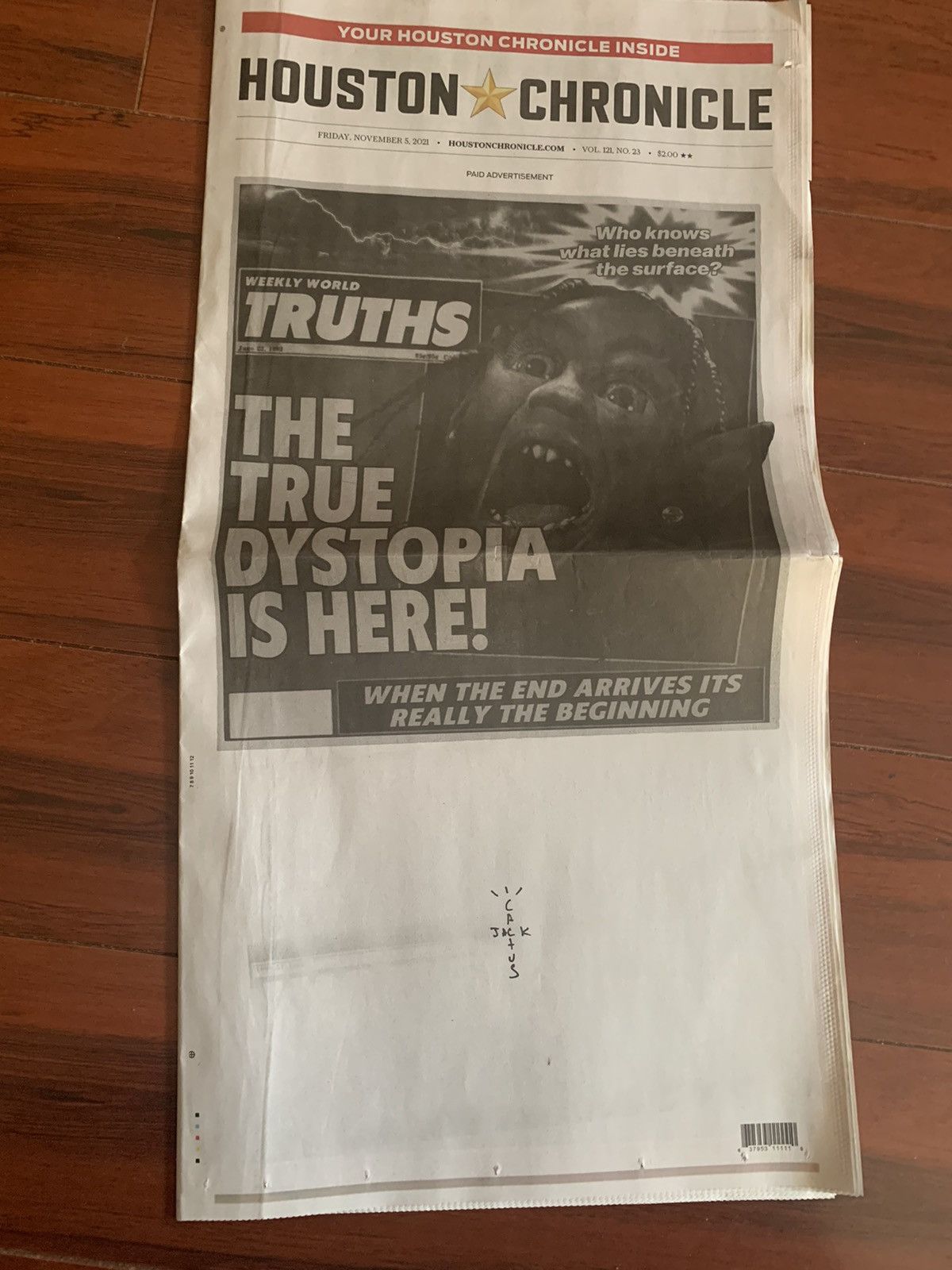 Travis Scott Travis Scott astroworld newspaper | Grailed