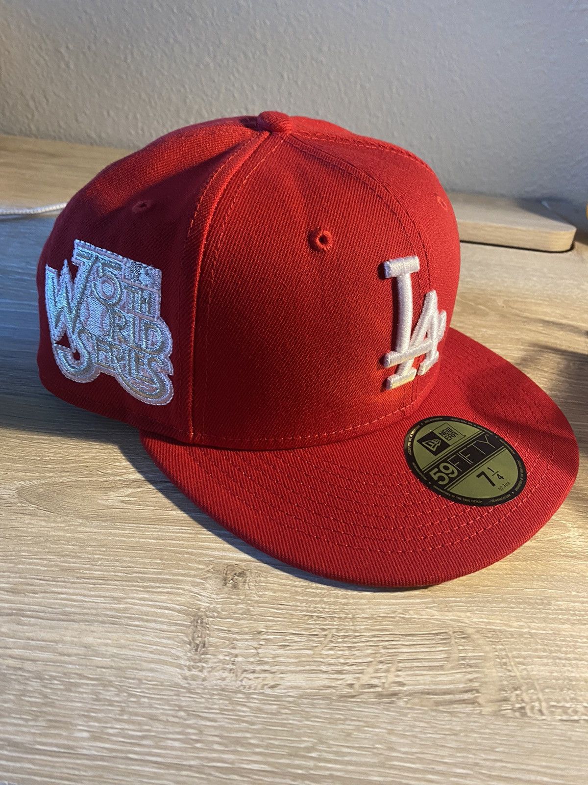 New Era Red and pink Los Angeles Dodgers fitted hat | Grailed