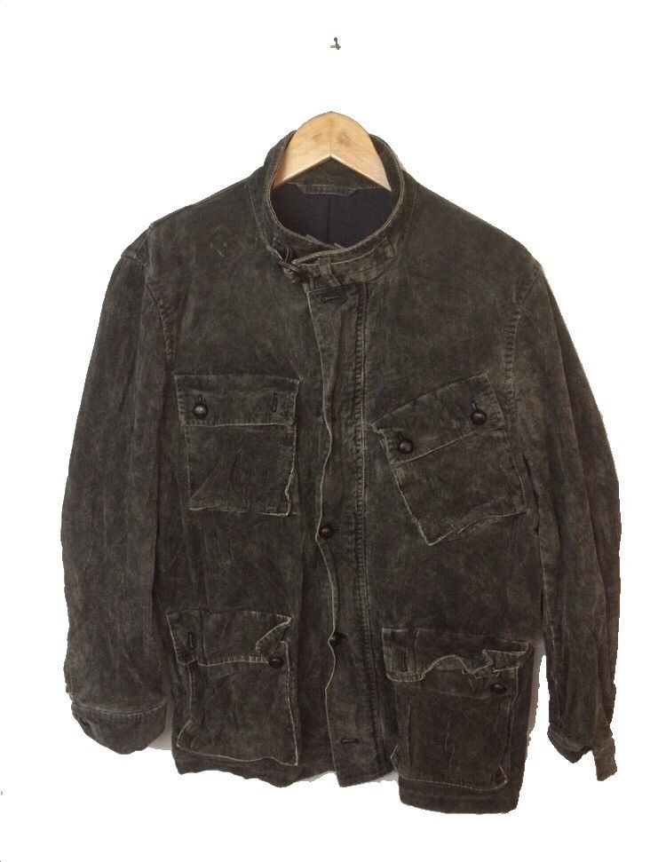 Japanese Brand Vintage japanese tactical cargo jacket corduroy /22 ...