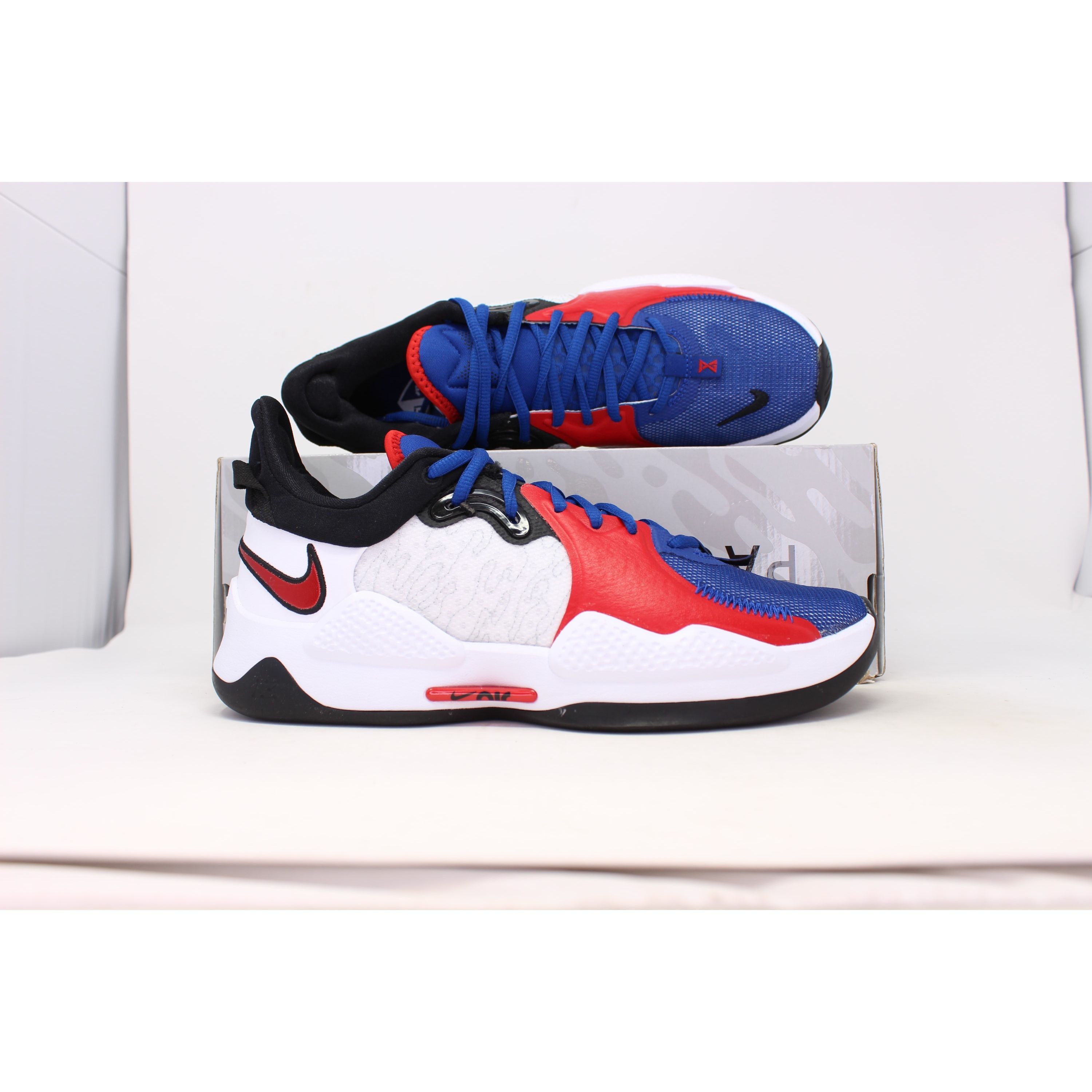 Nike PG 5 White/University Red-Blue CW3143-101 | Grailed