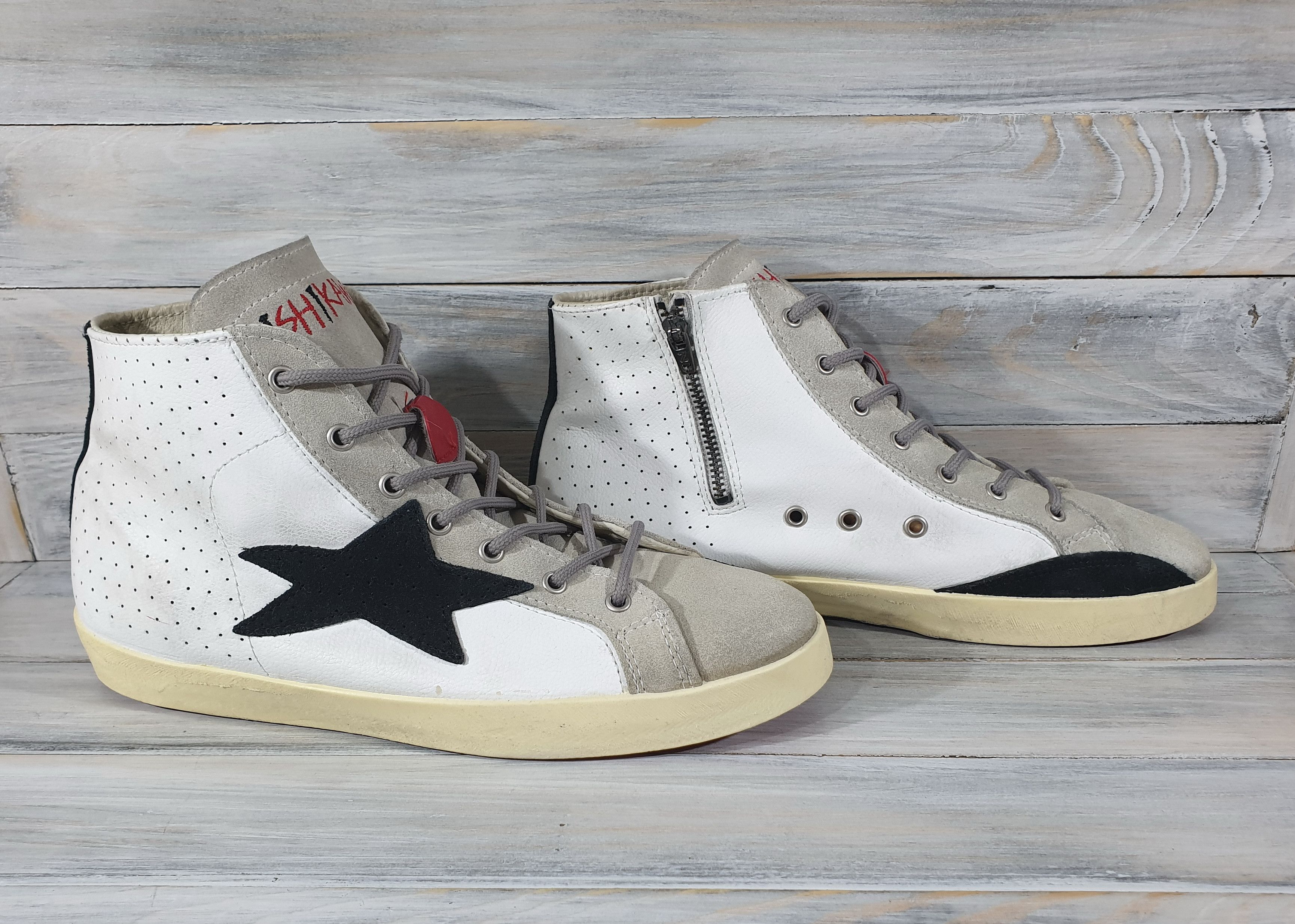 Italian Designers Ishikawa Hi Top Unisex Trainers Sneakers Made In ...