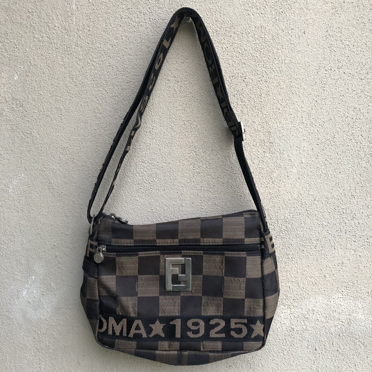 Fendi Fendi Roma 1925 Checkerboard Crossbody Bag | Grailed