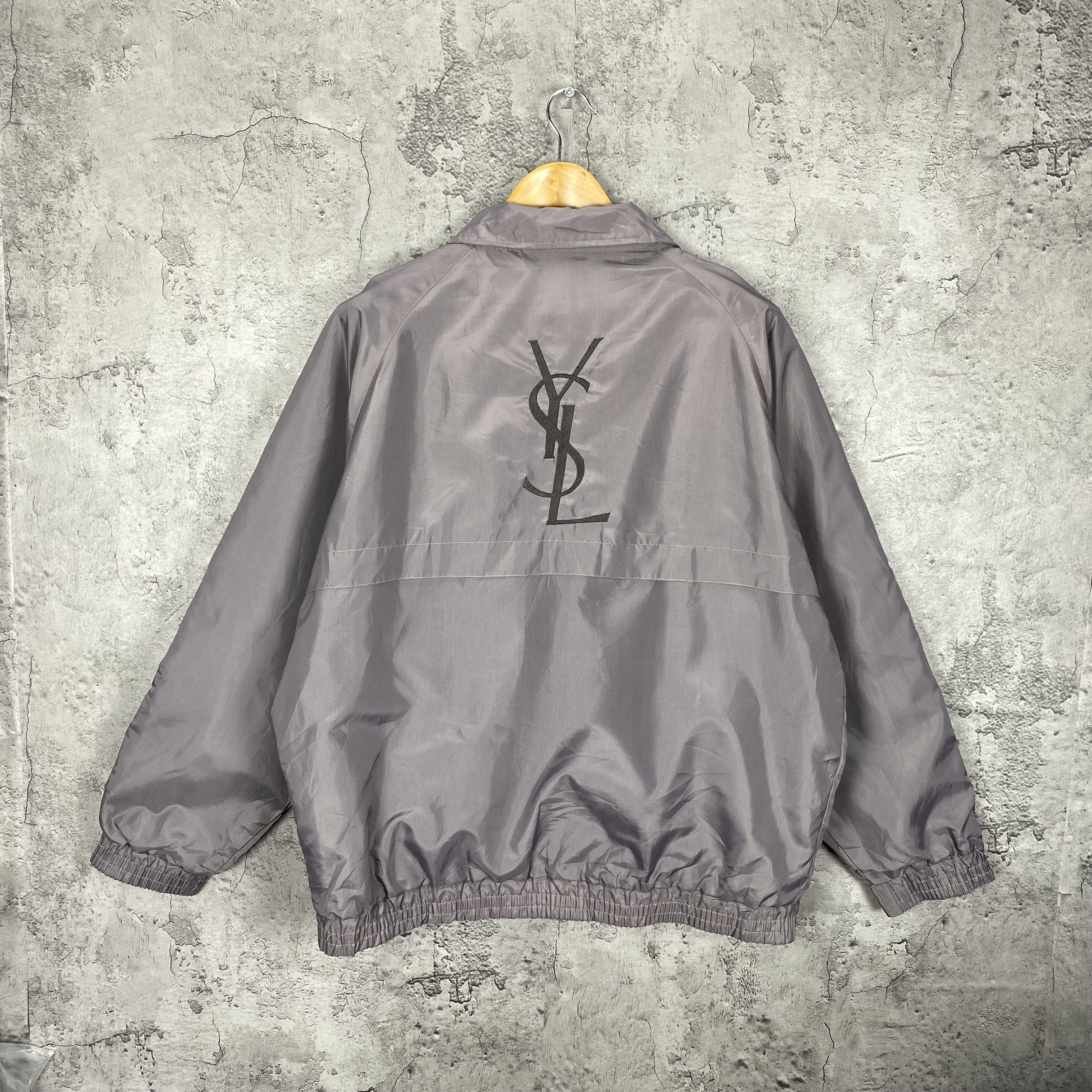 Ysl Pour Homme Vintage Yves Saint Lauren YSL Light Zipper Jacket L - XL ...