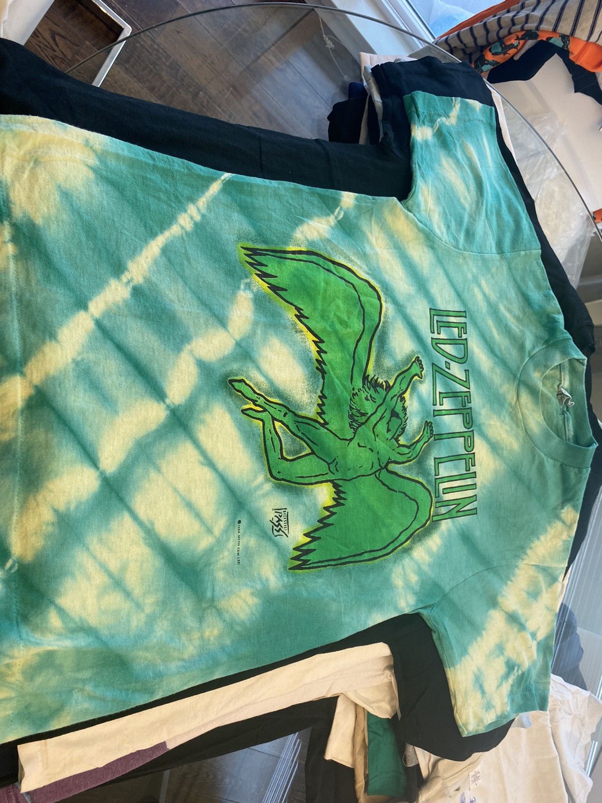 Vintage 1984 Led Zeppelin Fallen Angel Rare Green Celebrity Worn Gem ...