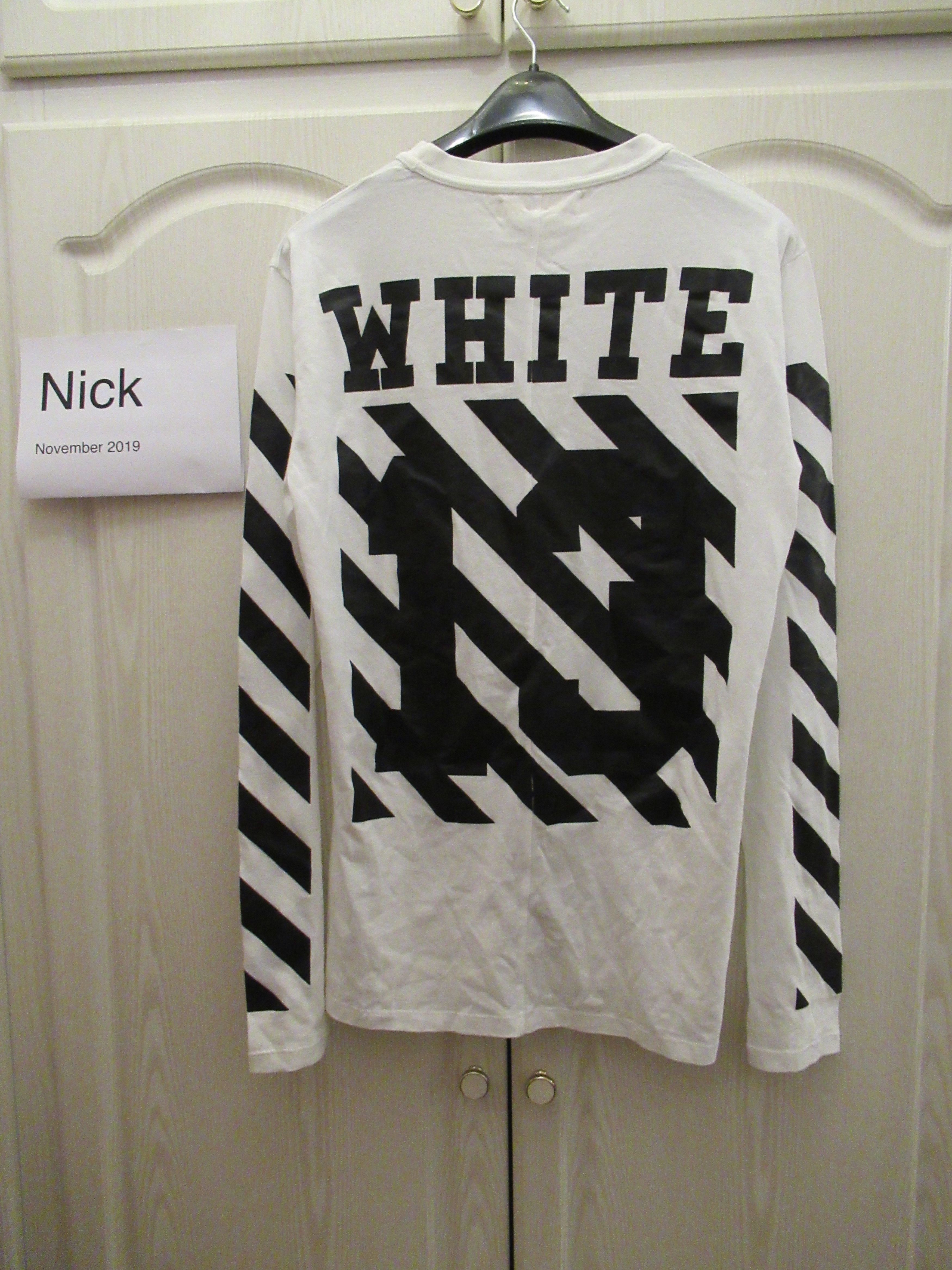 Off-White Off White Diagonal Stripes Long Sleeve Large | Grailed