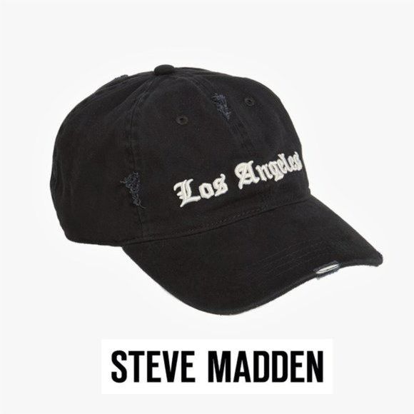 Steve Madden NWT Steve Madden Distressed L.A. Dad Baseball Cap | Grailed