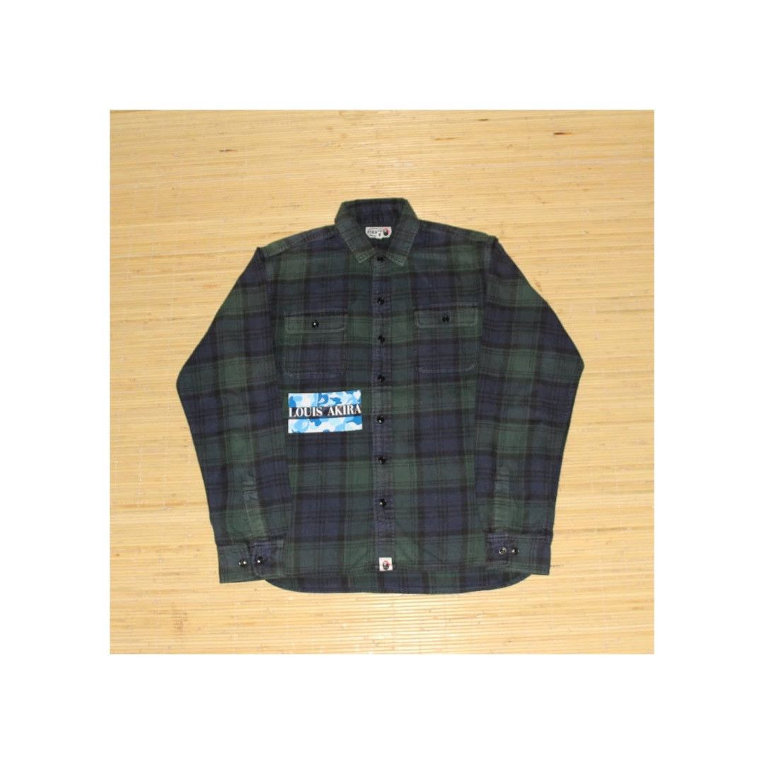 Bape Bape Check Flannel Shirt Pirate Store Exclusive | Grailed