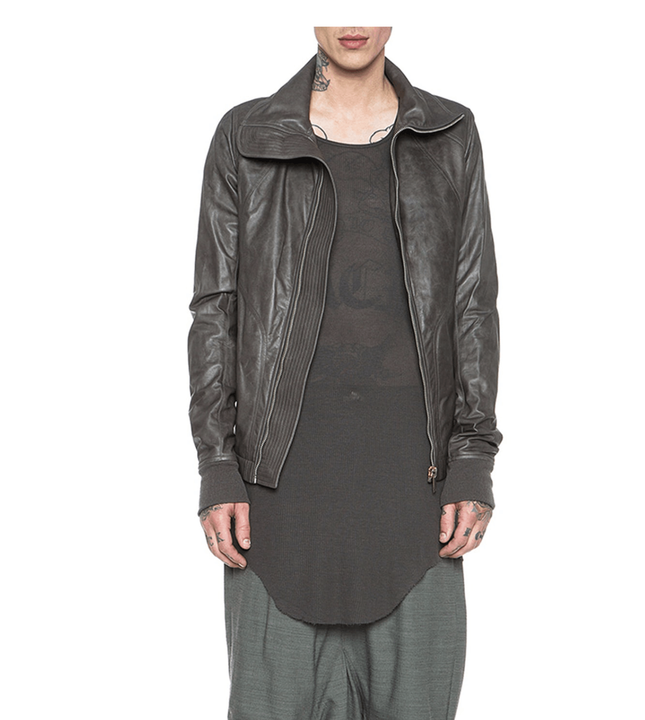 Rick Owens RICK OWENS Intarsia Lambskin Leather Jacket 48IT | Grailed