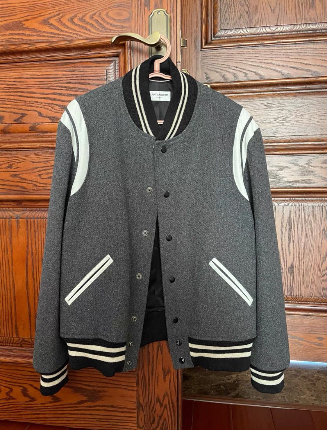 Saint Laurent Paris SLP Grey Teddy Jacket sz54 | Grailed