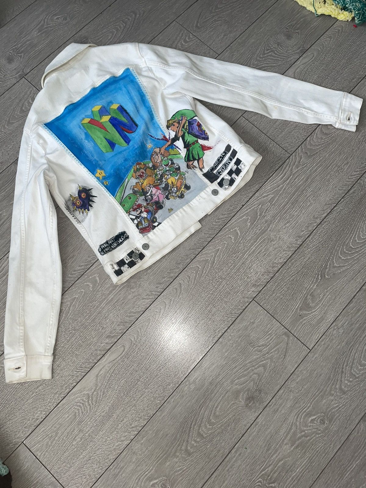 Levi's Nintendo 64 handpainted denim jacket | Grailed