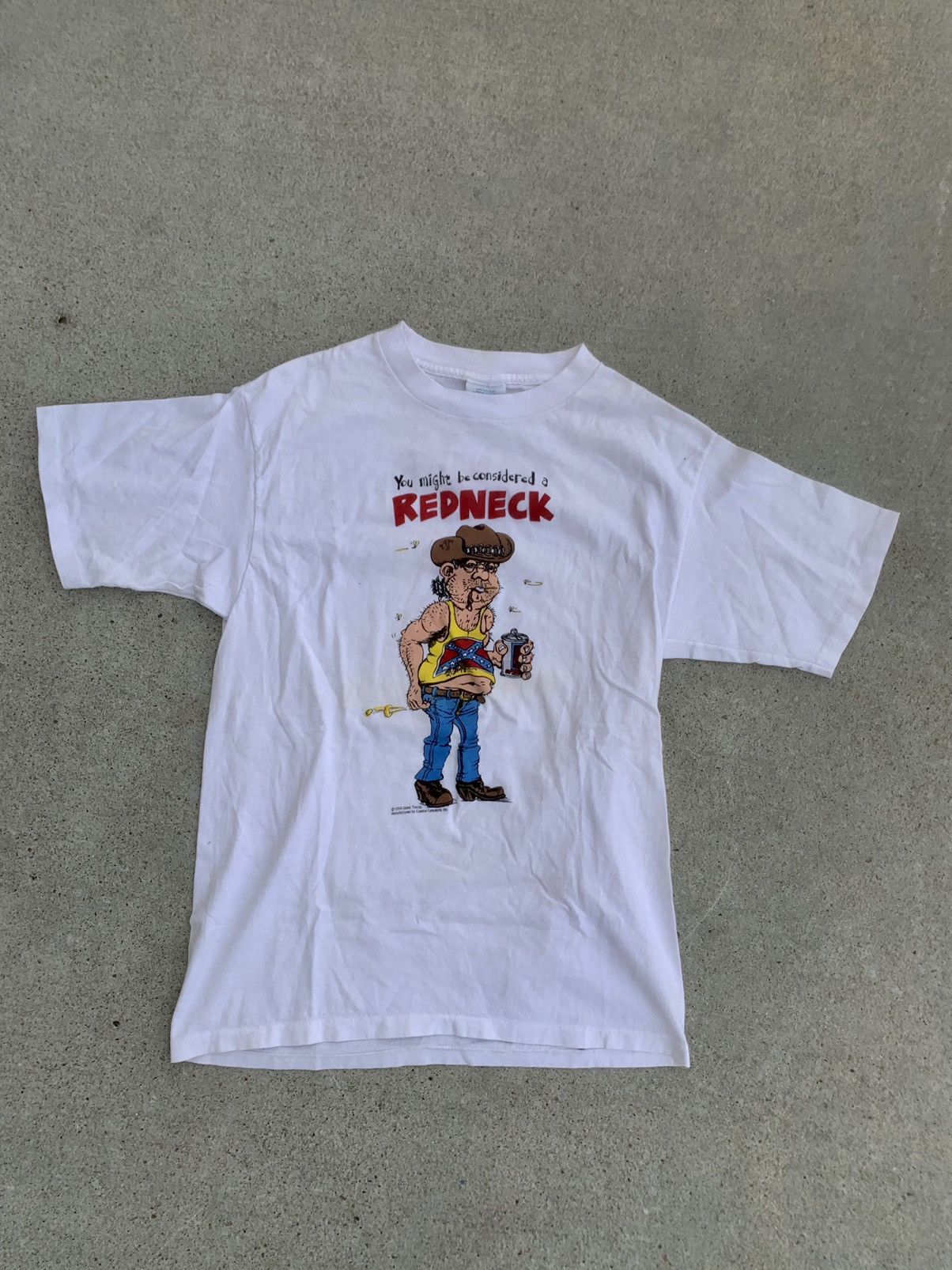 Streetwear × Vintage Vintage Redneck Gag Tee 90’s Made in USA single ...