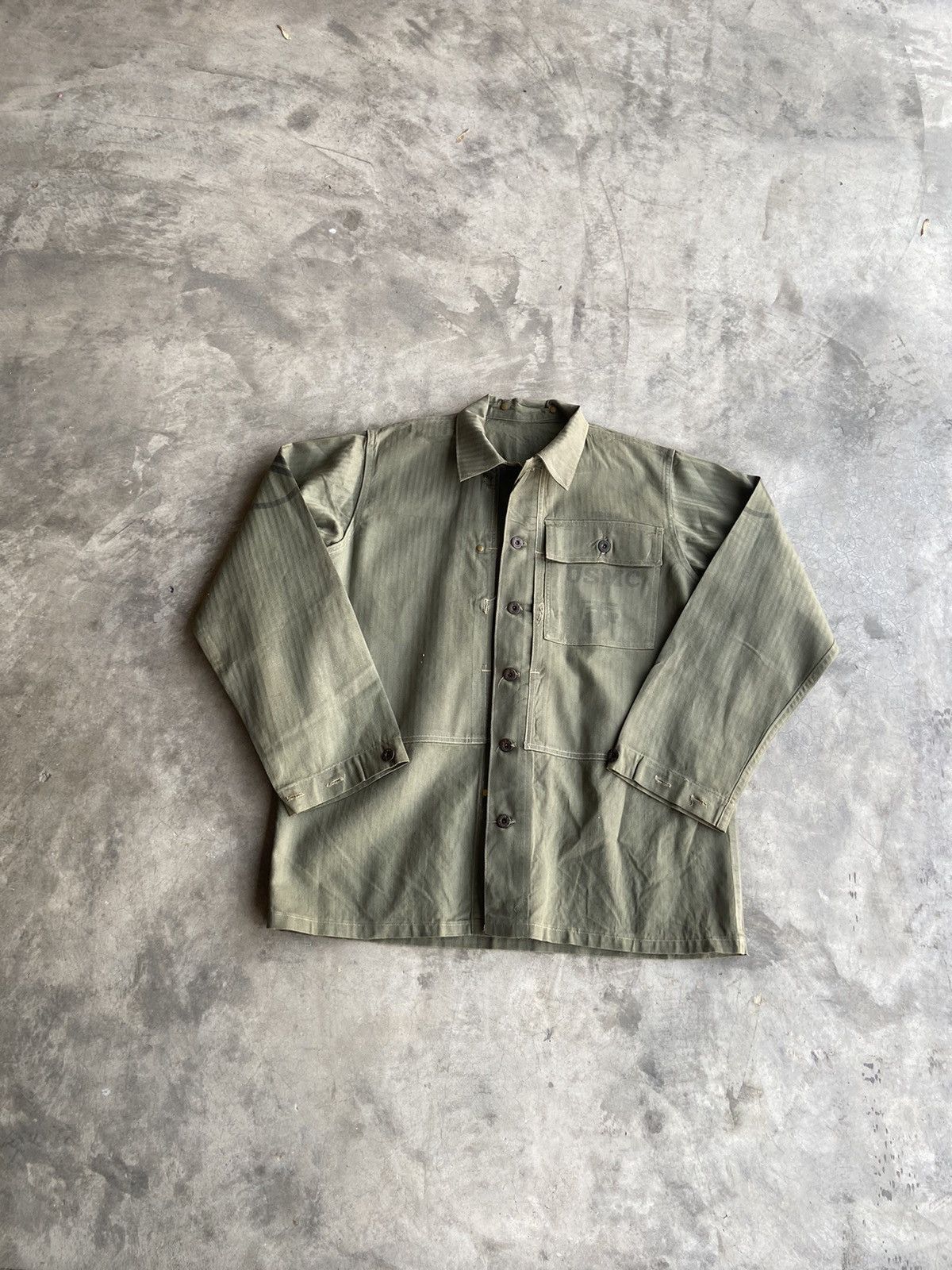 Military × Vintage 40s WWII WW2 USMC P44 HBT US Marines Herringbone ...