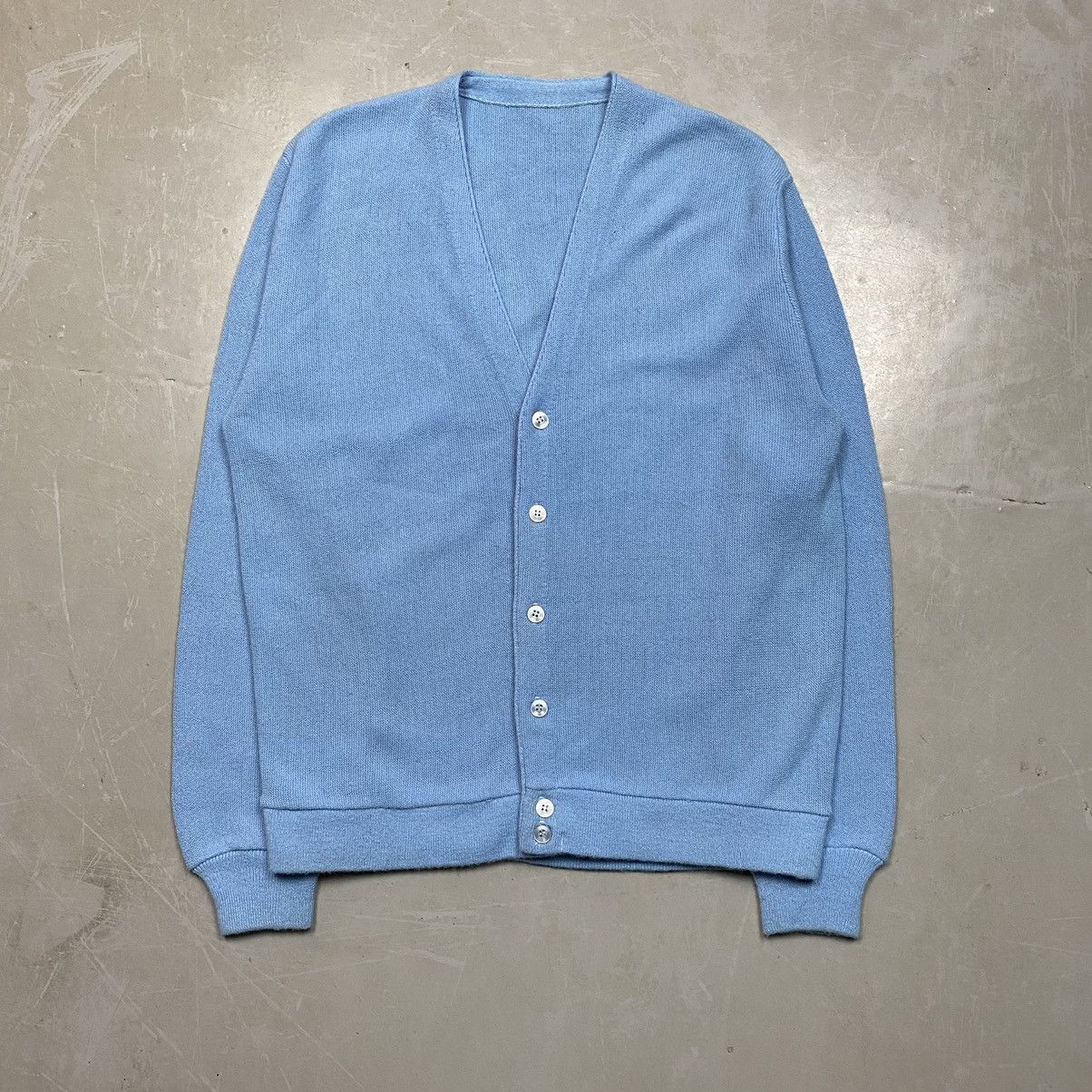Made In Usa × Vintage 1960s Ice Blue Cardigan | Grailed