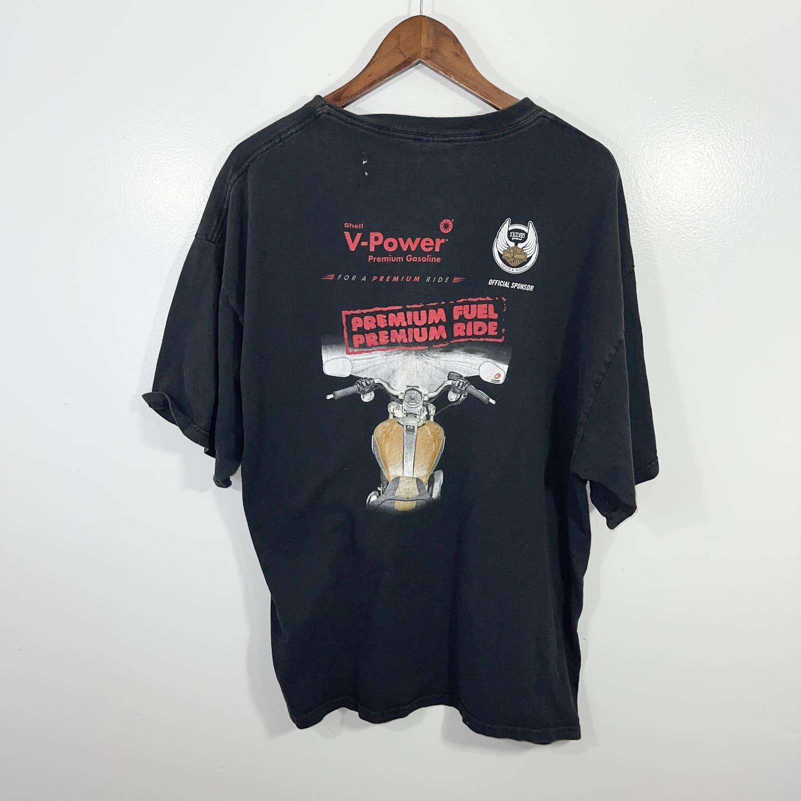Delta VINTAGE 90s Shell Gas Station Harley Davidson Shirt | Grailed