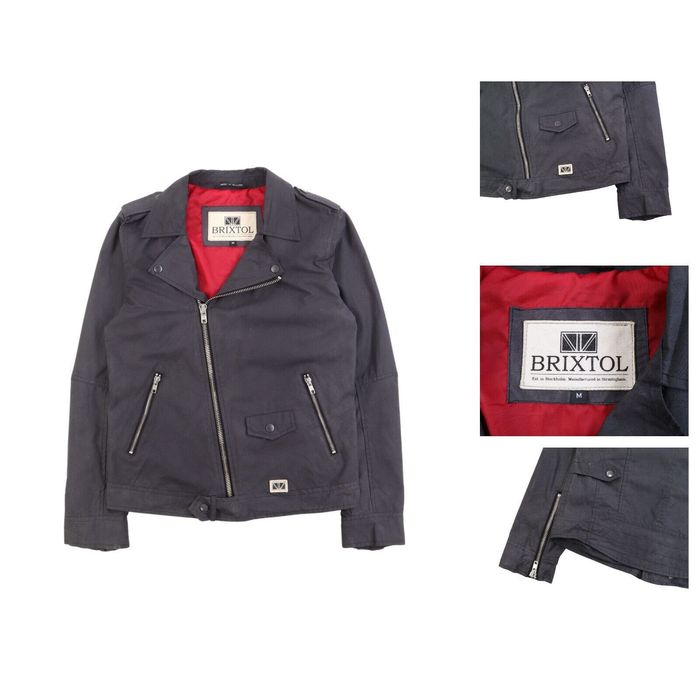 Brixtol Millerain Waxed Cotton Biker Jacket | Grailed