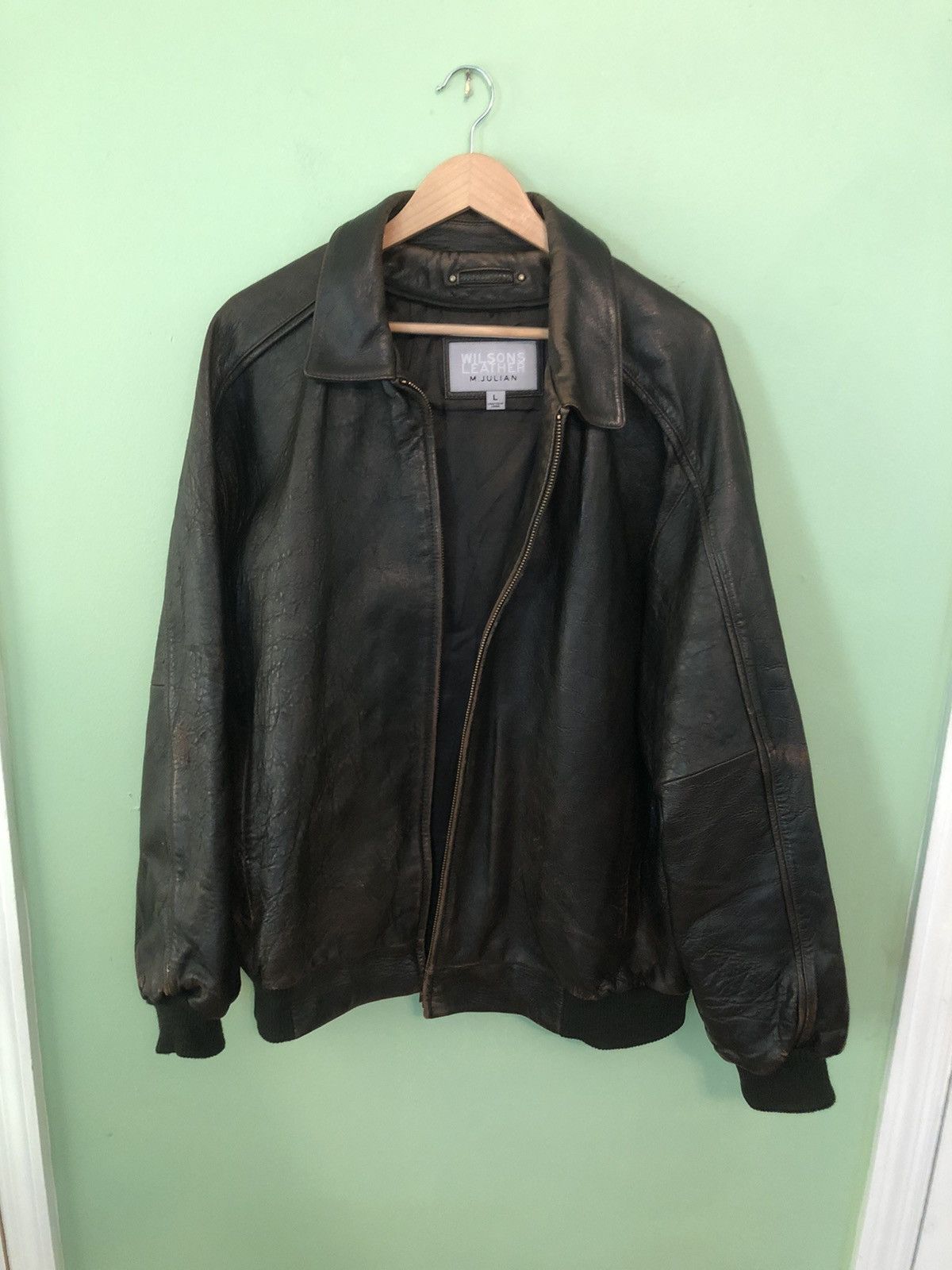 M Julian Leather Bomber Jacket | Grailed