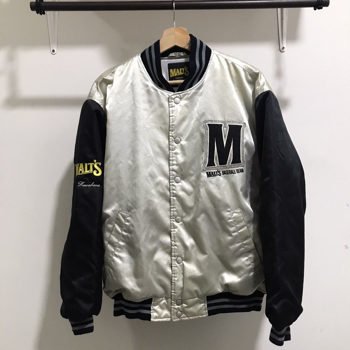 MLB RARE ! 90s VARSITY JACKET MALTS BASEBALL TEAM EMBROIDERED | Grailed