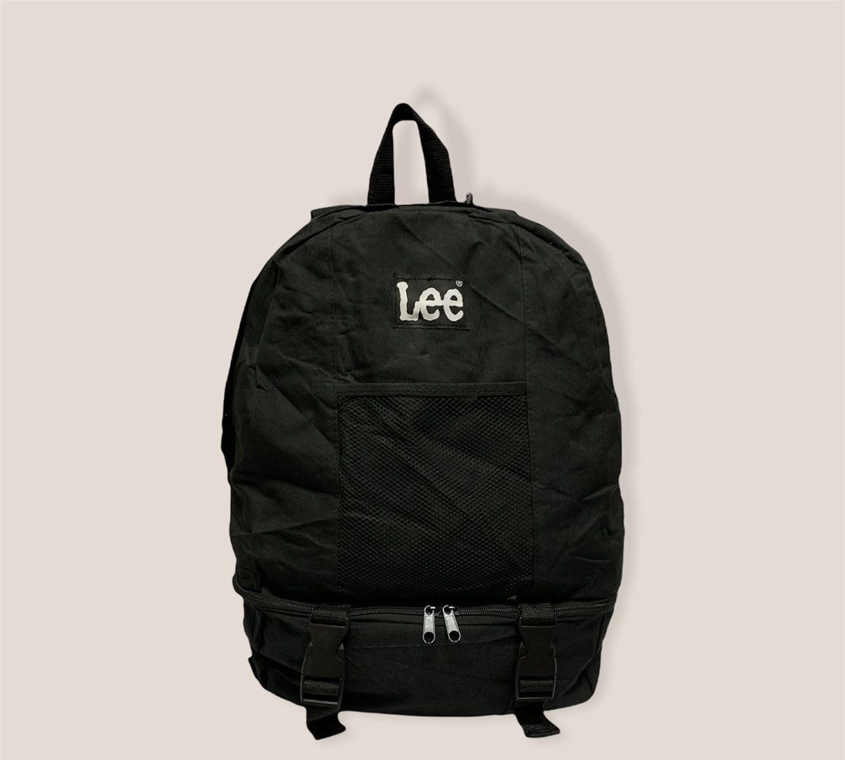 Backpack × Lee Vintage Lee Backpack All Black Rucksack | Grailed