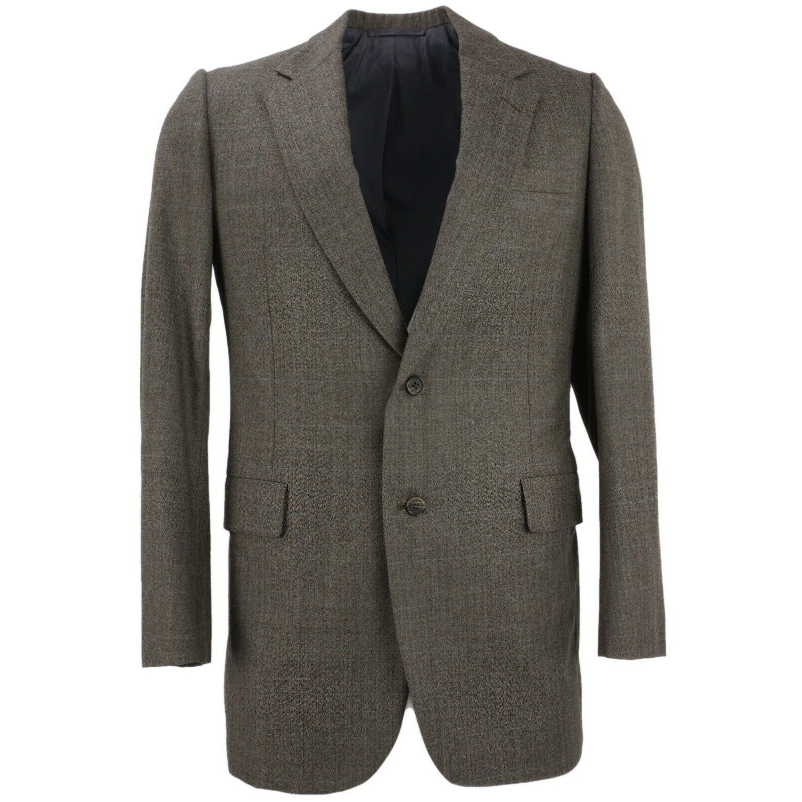 Hickey Freeman Hickey Freeman Boardroom 42L Gray Wool Herringbone ...