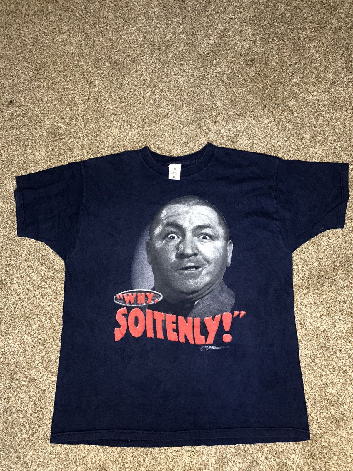 Vintage 90s Three Stooges “Why,Soitenly!” Tee | Grailed