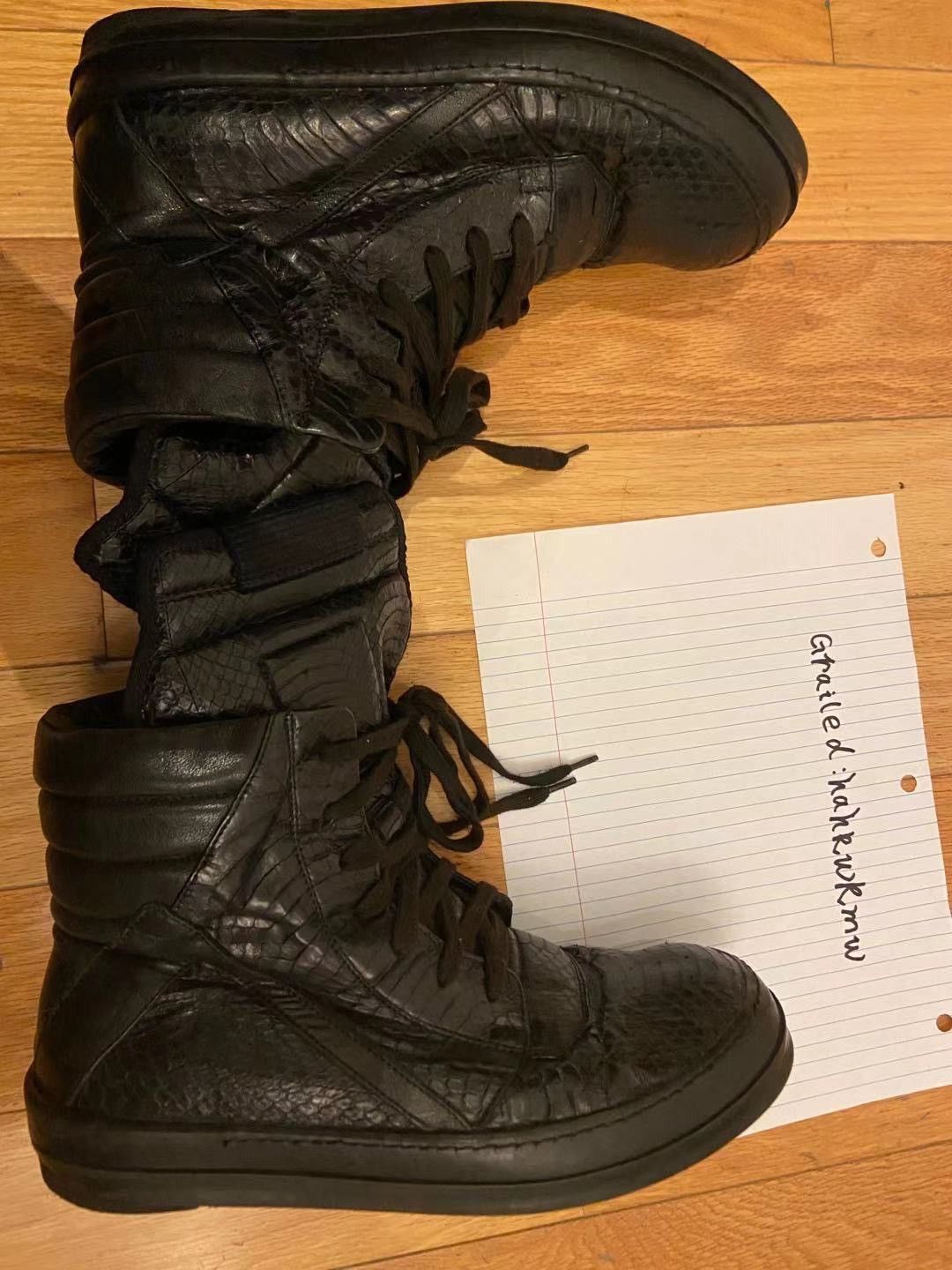 Rick Owens Rick owens snake leather geobasket men sz 39 | Grailed