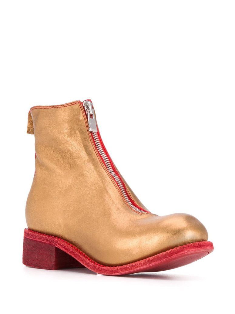 Guidi Gold/Metallic -red leather boots | Grailed