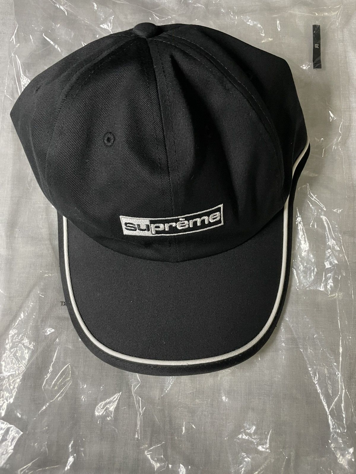 Supreme Supreme piping 6 panel hat black | Grailed