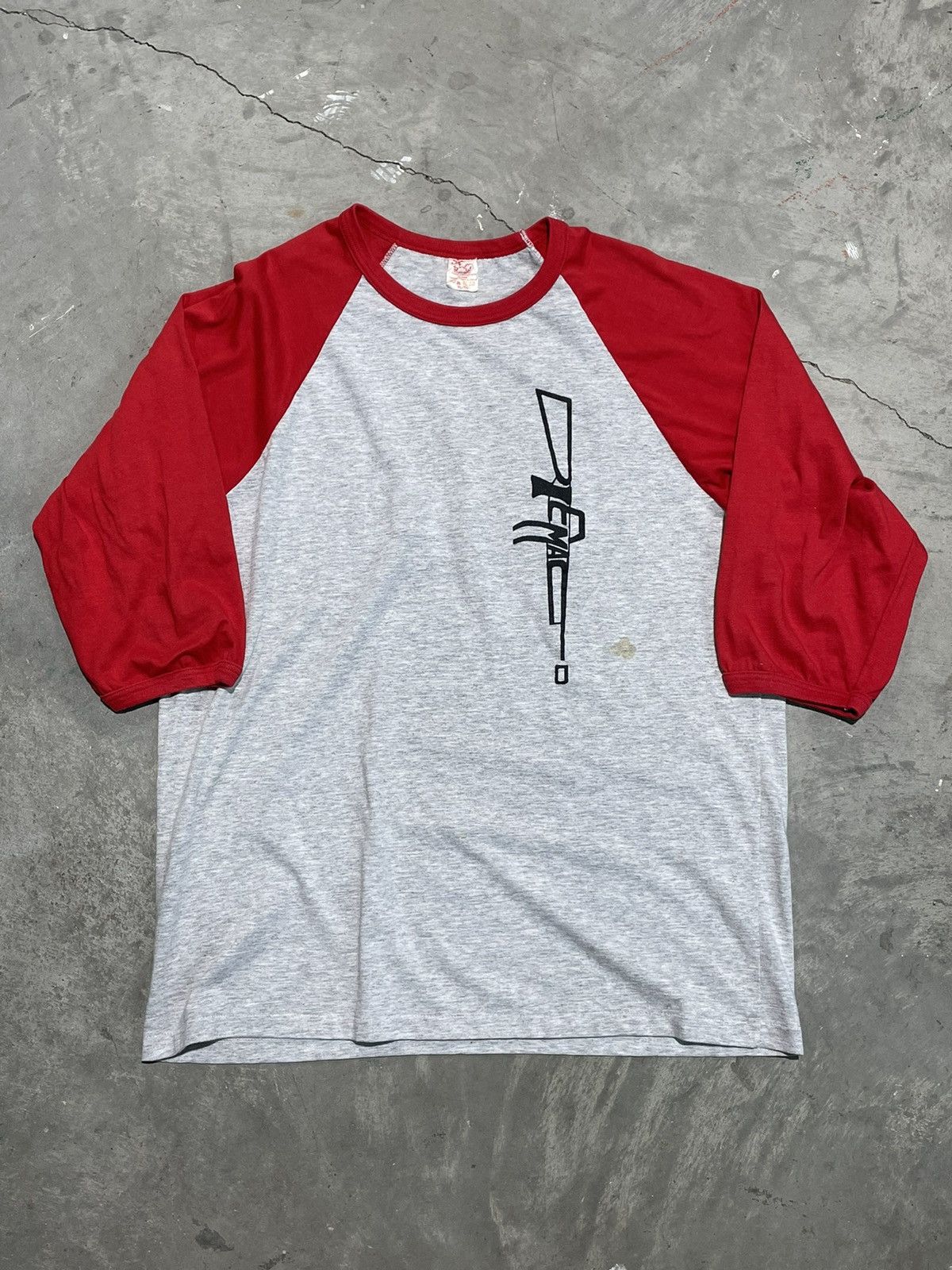 Streetwear × Vintage Gun Club 3/4 Raglan Ringer Bulls Eye Skull Target ...