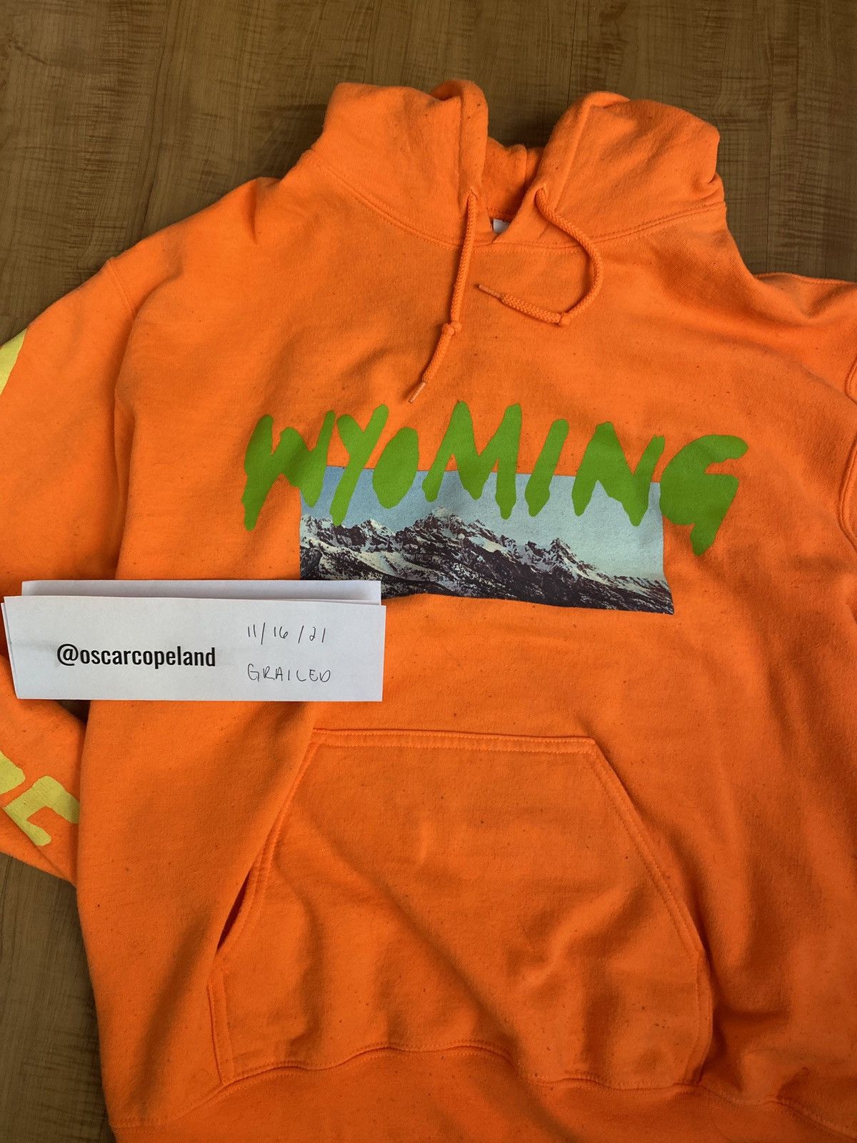 Kanye West Wyoming Ye Merch Hoodie - Neon Orange | Grailed