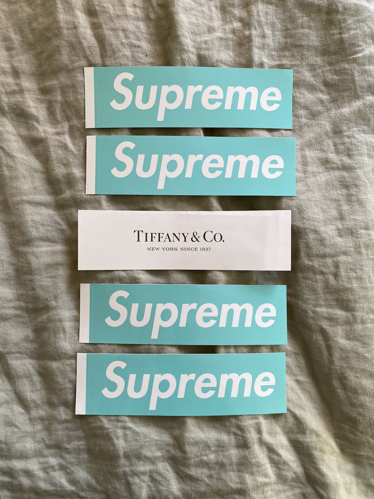 Tiffany & Co. Supreme x Tiffany & Co. box logo sticker | Grailed
