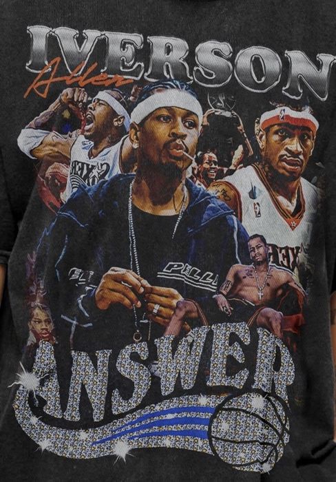 NBA Deadstock Retro Multi Allen Iverson Graphic Tee | Grailed