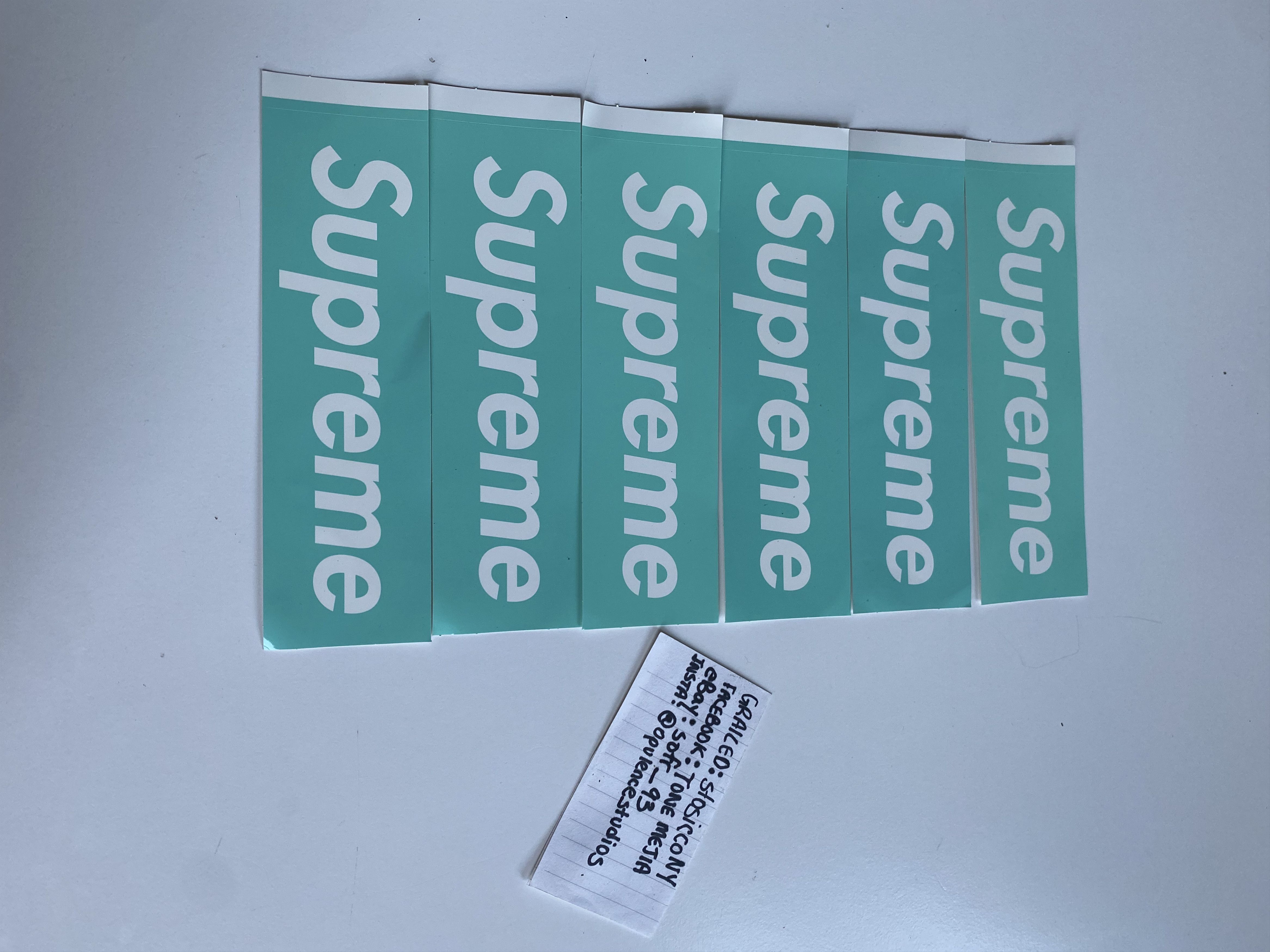 Supreme × Tiffany & Co. Supreme Tiffany Box Logo Sticker | Grailed
