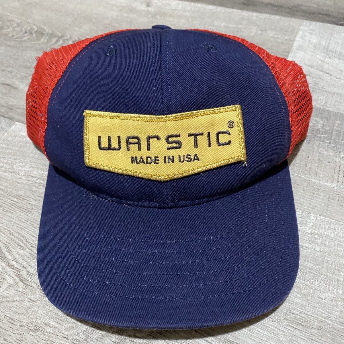 Vintage Vintage Warstic Johnny Battle Mesh Back USA Baseball Hat | Grailed