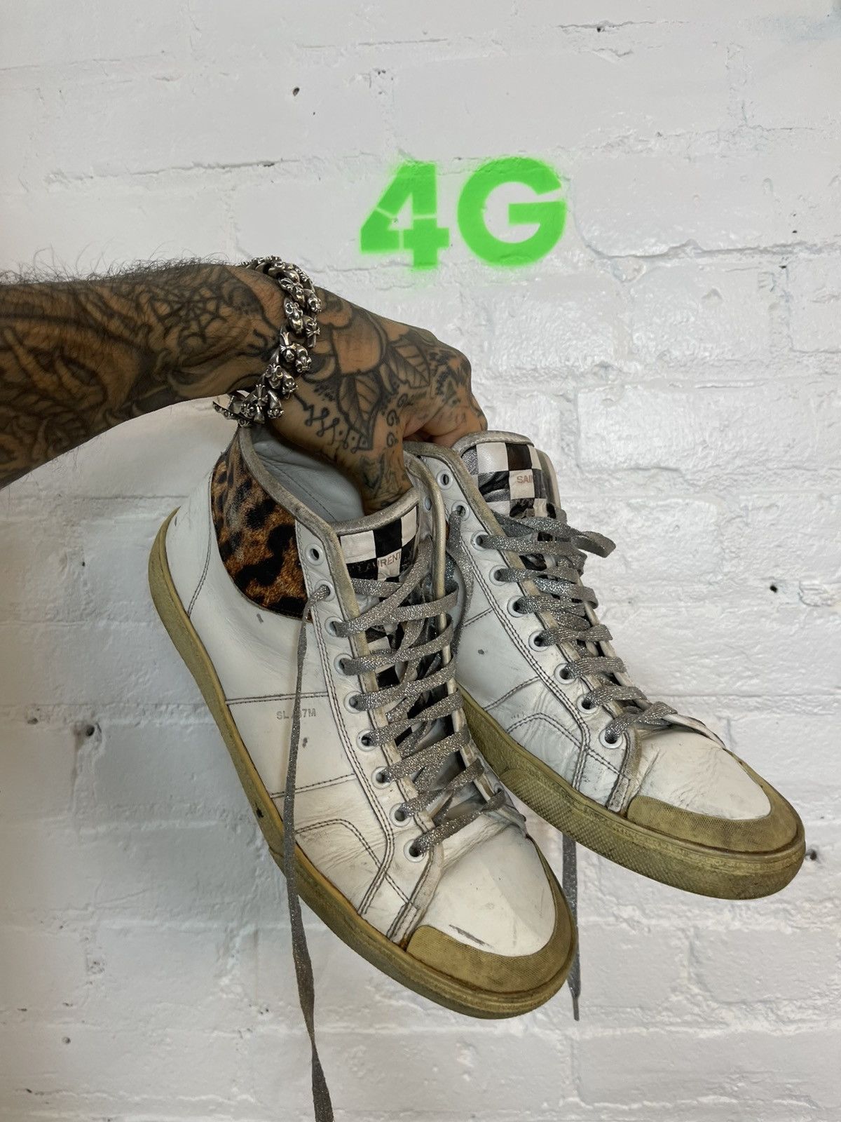 Hedi Slimane × Saint Laurent Paris SLP SS16 Runway High Top Leopard ...