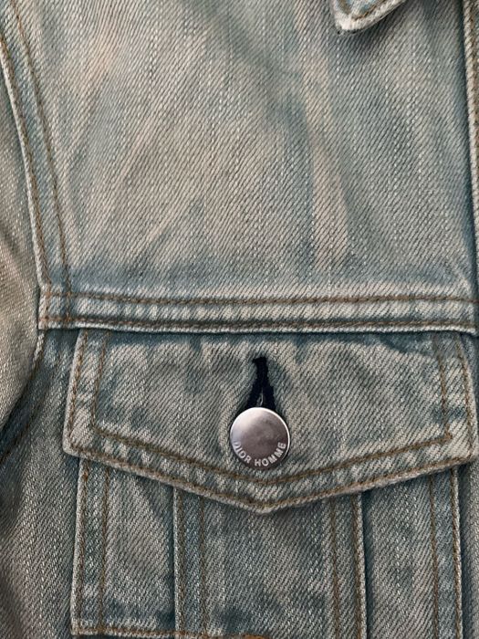 Dior Dior Homme SS04 Strip Blue de Claire Denim Jacket | Grailed