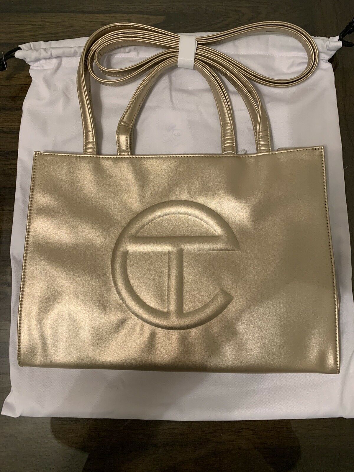 Telfar Telfar Medium Gold Shopping Bag | Grailed