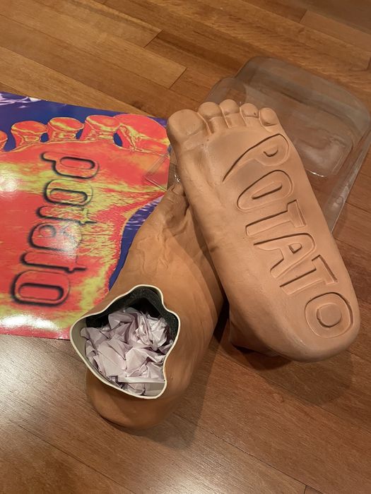 Imran Potato IRAM POTATO CAVEMAN SLIDES SHOES ONE SIZE FITS ALL | Grailed