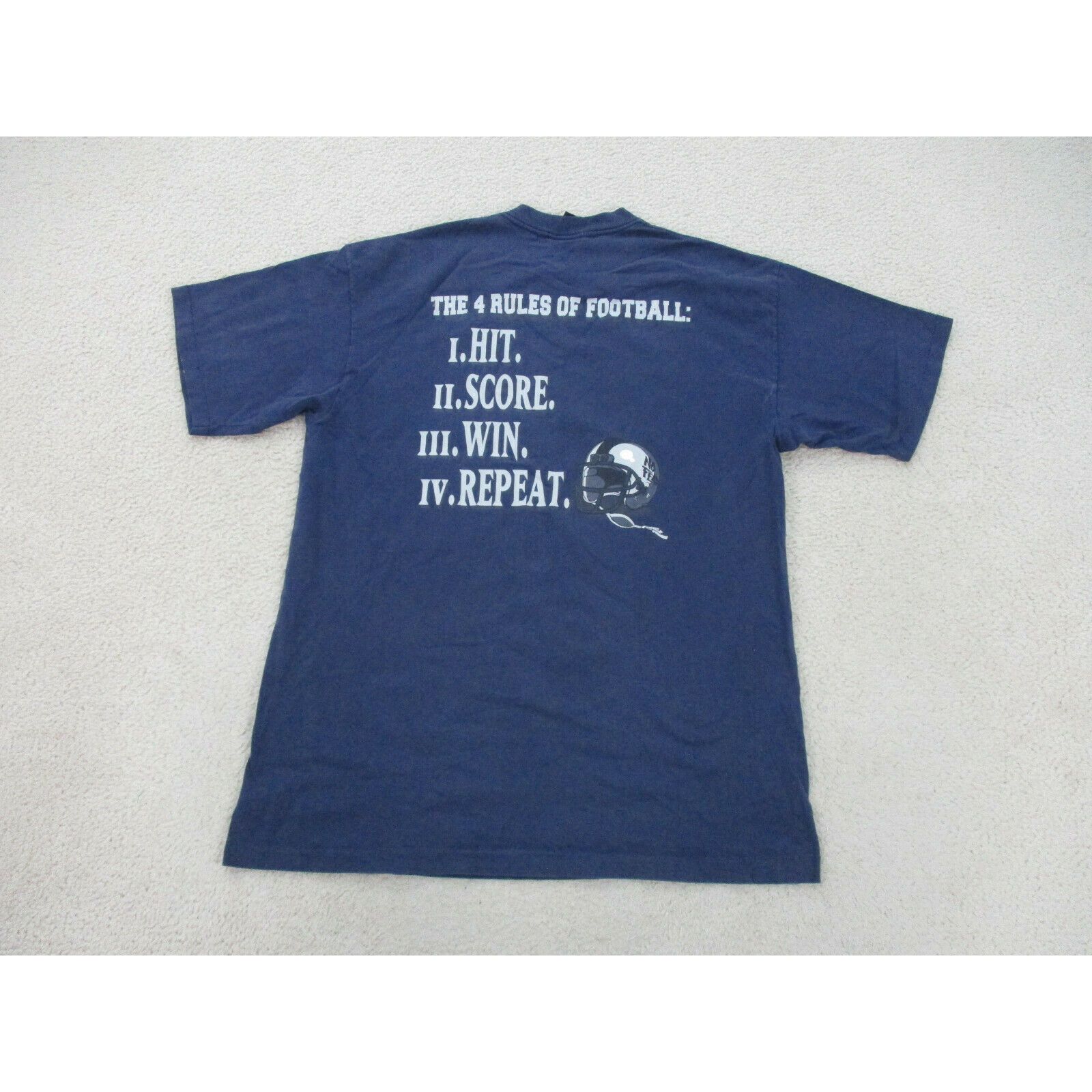 No Fear VINTAGE No Fear Shirt Adult Extra Large Blue Spell Out Football ...