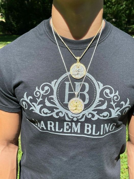 HarlemBling 925 Silver Gold Euphanasia Tupac 2pac Medallion Necklace ...
