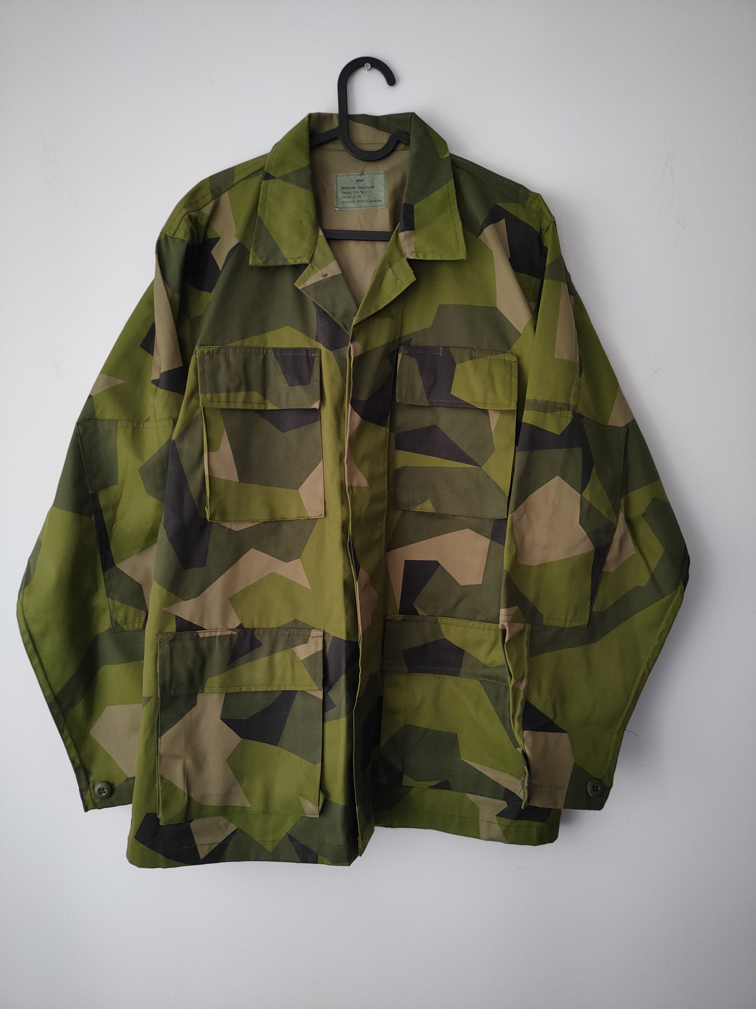 Military Swedish Army M90 Splinter Camouflage Combat Full Uniform M ...