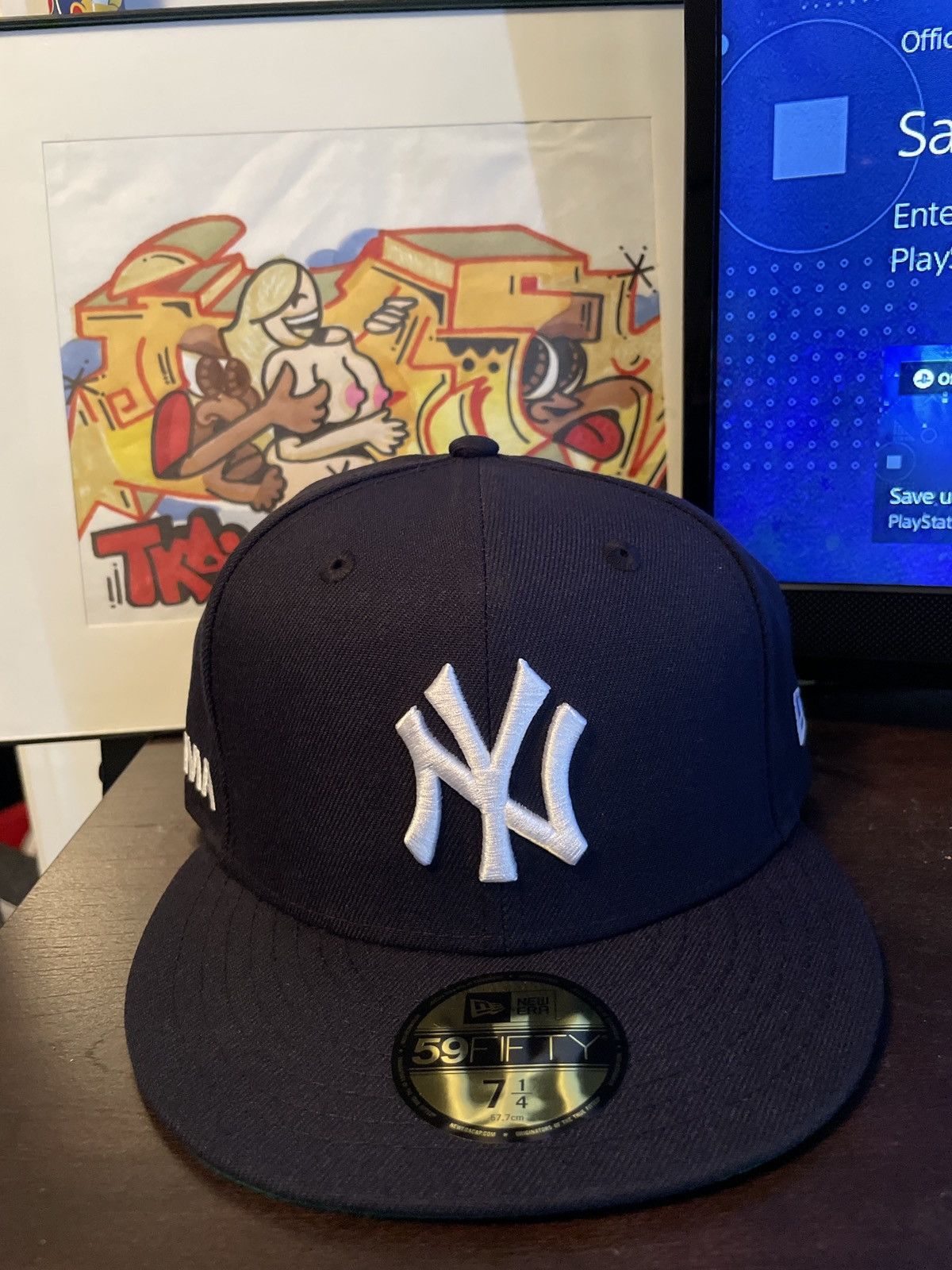 New Era MoMA x New Era 59fifty 7 1/4 Yankees Fitted Hat Navy | Grailed